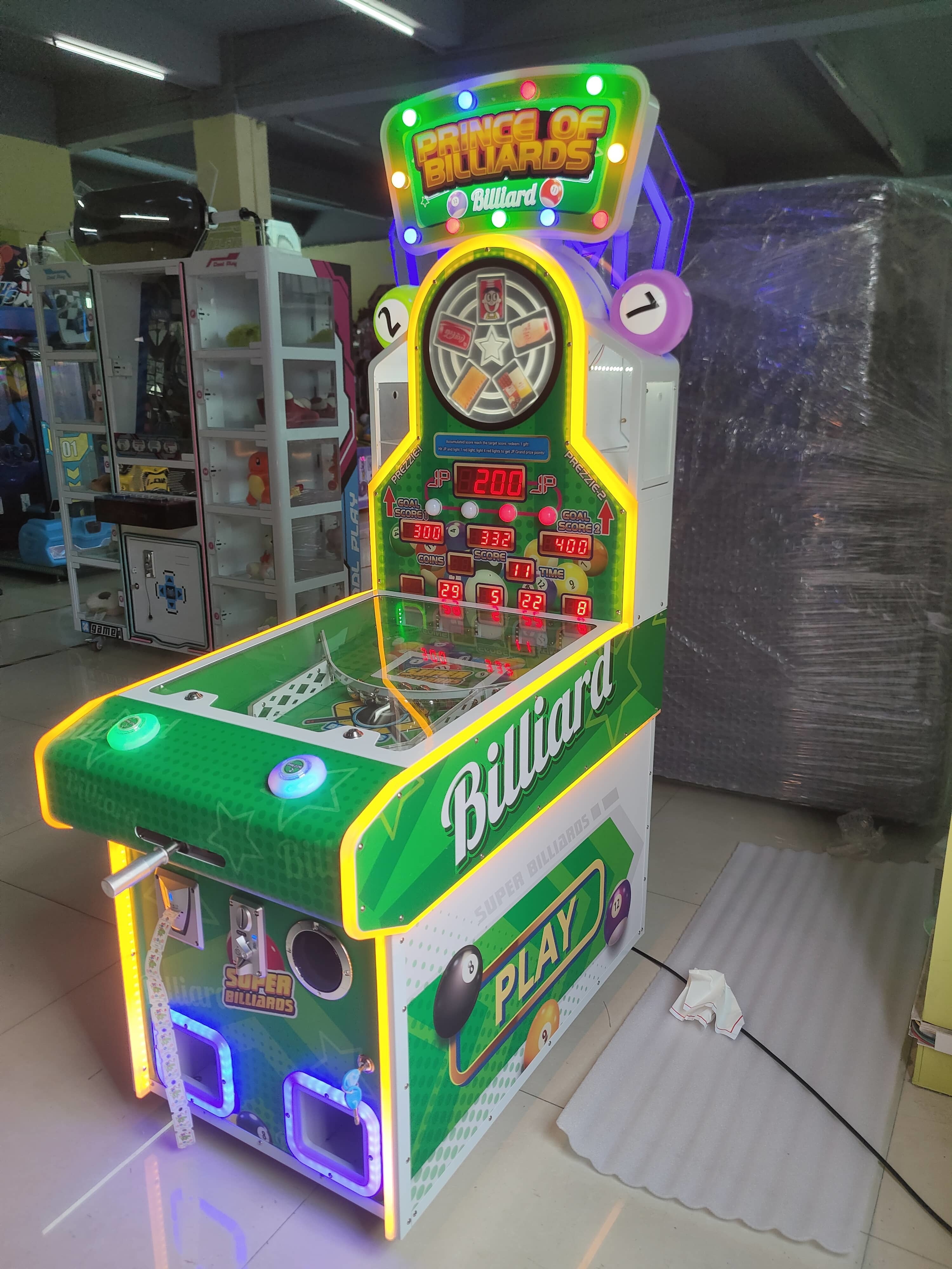Super Billiards Arcade Lottery Coin Operated Playfun Ticket Redemption ...